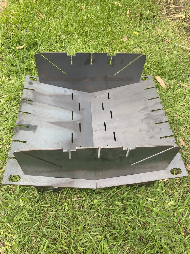 Flat Pack Fire Pit 4mm Steel Multi Purpose BBQ Grill Unit
